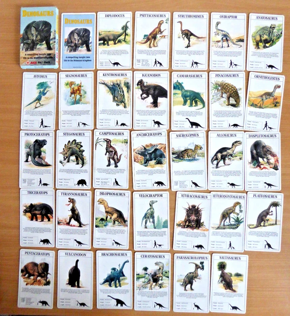 DINOSAURS ACE FACT Pact Card Set Complete Vintage $12.98 - PicClick