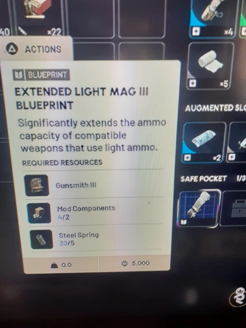 EXTENDED LIGHT MAG 3 blueprint arc raiders £1.17 - PicClick UK