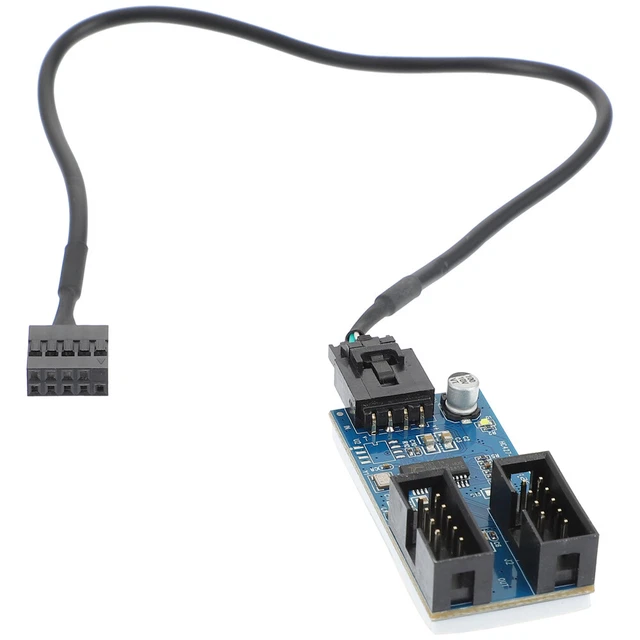 PCB RISER CARD 9 Pin Connector Adapter for Port Multiplier USB Header ...