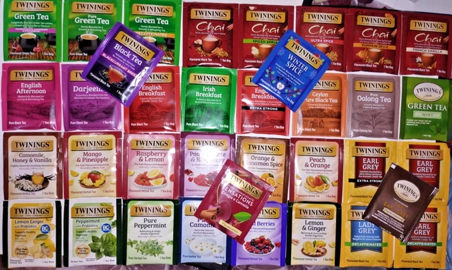 &TWININGS USA& SELECTION Pack 36 Different Enveloped Tea Bags £12.81 ...