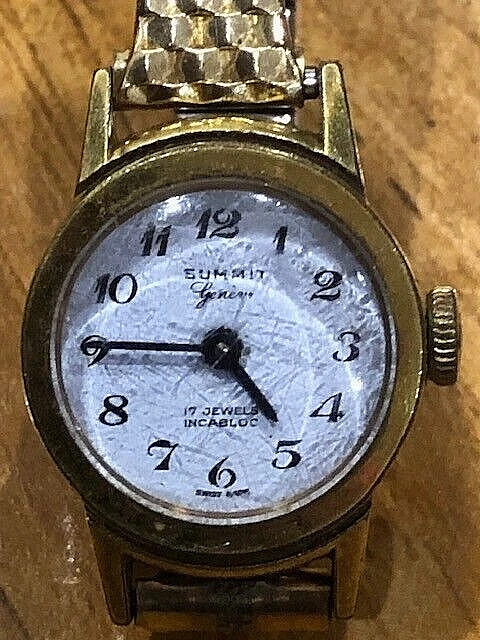 VINTAGE RARE SWISS Summit Geneve 17 Jewels Mechanical Ladies Bracelet ...