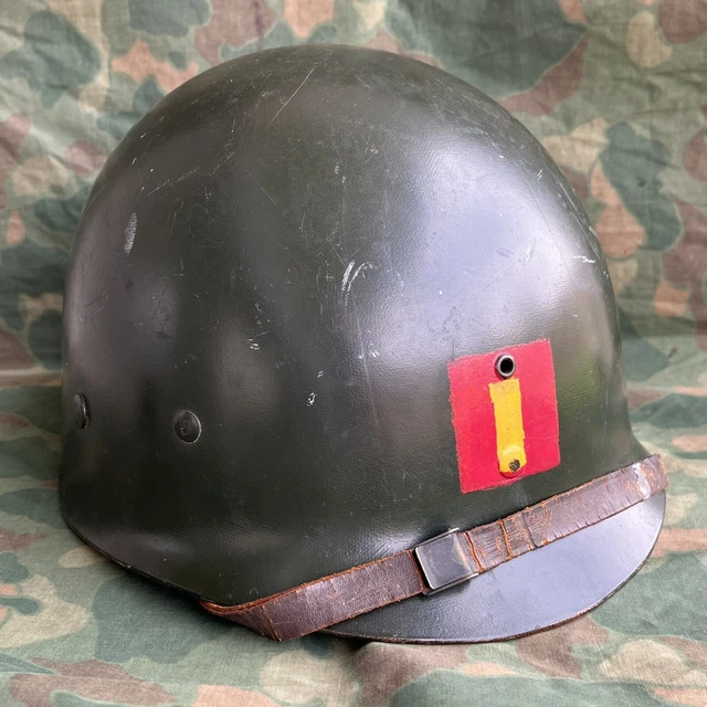 ORIGINAL NAMED WWII USMC Shore Party Westinghouse M1 Helmet Liner 2nd ...