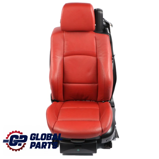 FRONT SEAT BMW E93 Convertible Sport Heated Korall-Red Leather Left N/S ...
