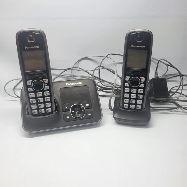 PANASONIC DIGITAL CORDLESS Phone Model KX-TG6611 & Answering System Twin Set £14.99 - PicClick UK