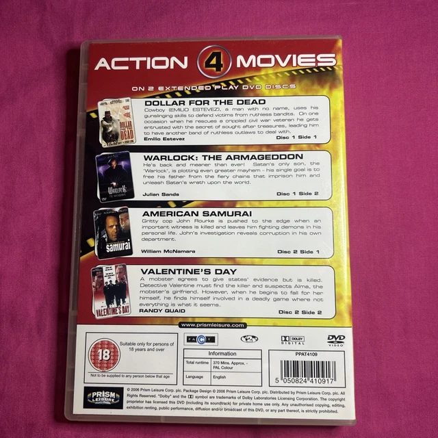 4ACTIO MOVIES DOLLAR For The Dead, Warlock, American Samurai And ...