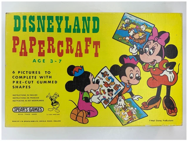 VINTAGE 1976 MINNIE Mouse Disneyland Papercraft SPEARS GAMES Empty Box ...