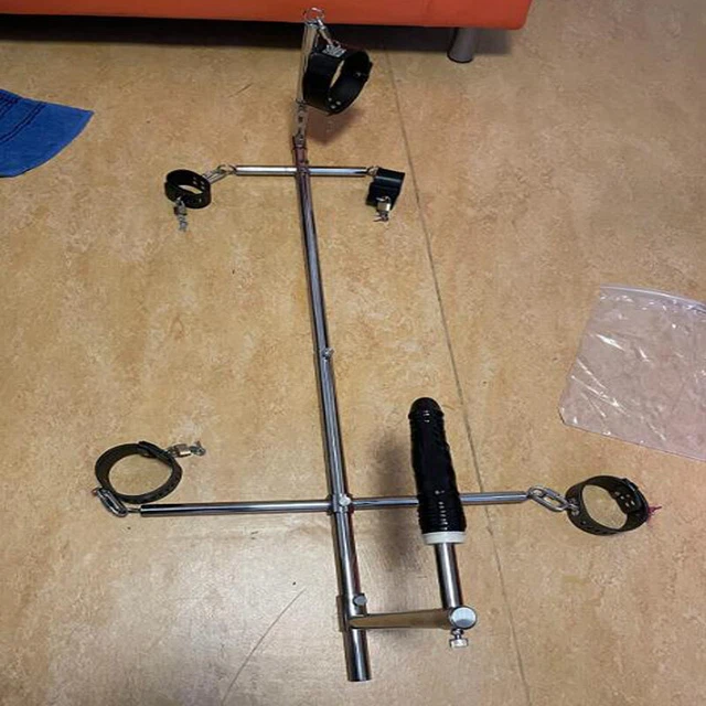 METAL SPREADER BAR Restraint Torture Rack Slave Torture Rack Handcuff ...