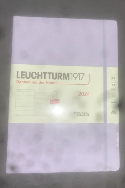 LEUCHTTURM 1917 A4 Weekly Planner And Notebook 2024. Colour Lilac £24. ...