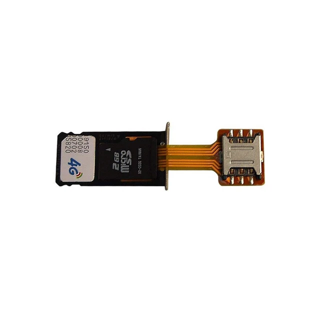 DOUBLE DUAL SIM Card Micro SD Adapter for Android Phone Extender Nano ...