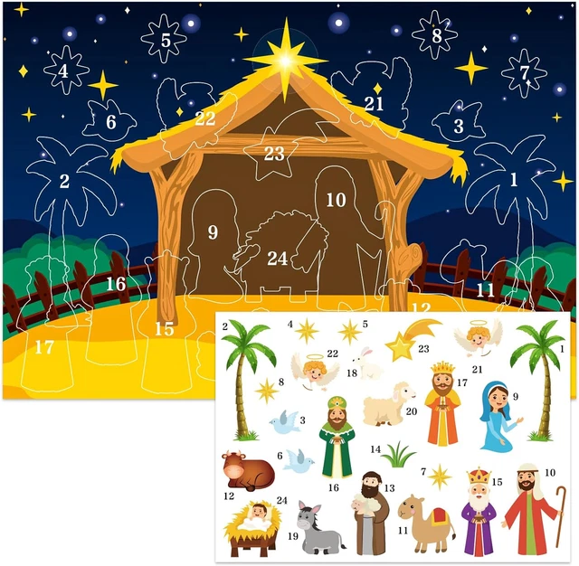 NATIVITY ADVENT CALENDAR 2025 - Religious Nativity Scene Christmas ...