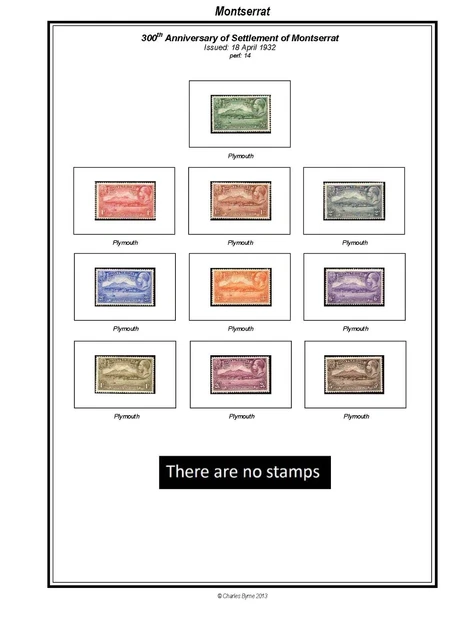 PRINT A MONTSERRAT (1958-2019) Stamp Album fully illustrated ...