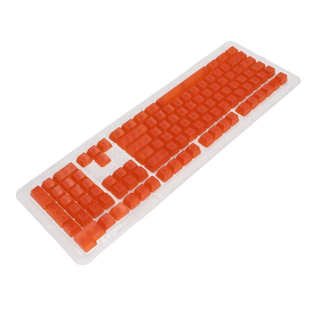 (ORANGE)108 KEYCAPS GAMING Custom Keycaps OEM Sublimation Transparent ...