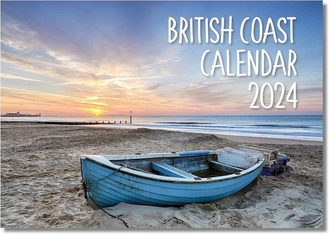 A4 BRITISH COAST Calendar 2024 UK. One Month to View. UK, Scotland, RoI ...