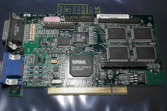 MATROX MYSTIQUE PCI Grafikkarte (MGA-MYST/4I, MGA-1064SG, 4MB, 1997 ...
