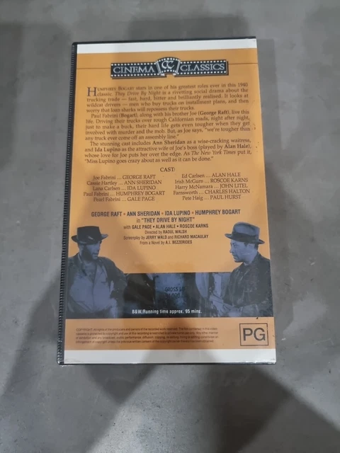 THEY DRIVE BY Night 1940 Noir Humphrey Bogart VHS Movie Video Cassette Tape $22.47 - PicClick AU