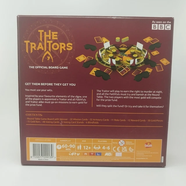 THE TRAITORS OFFICIAL Board Game Based on Hit BBC Show Goliath Games 4 ...