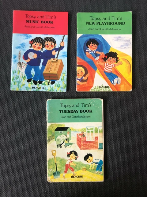 LOT-4: VINTAGE TOPSY AND TIM PAPERBACK BOOKS ..... 70'S / 80's - SOME ...