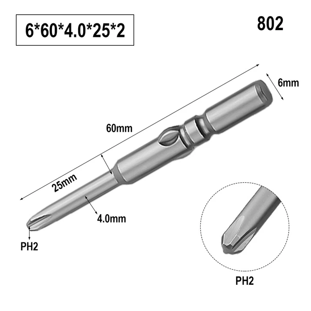 POUR 802/6C LOT électrique tournevis croisé électrique bit haute ...