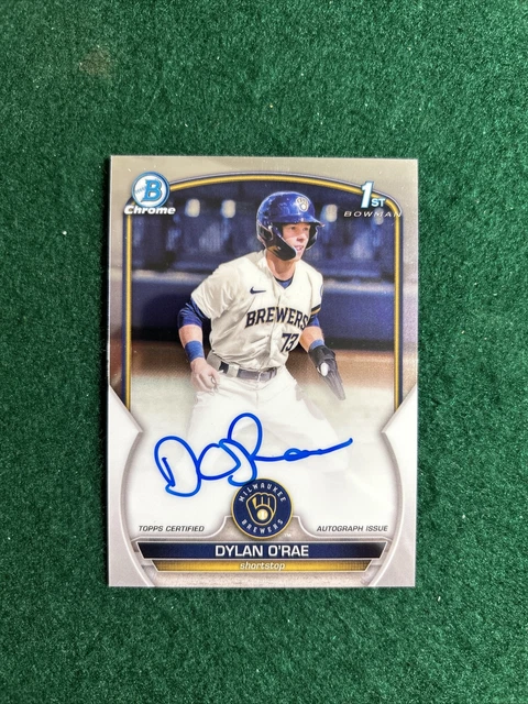 DYLAN O'RAE 2023 1ère voiture recrue chrome Bowman #CPA-DO Milwaukee ...