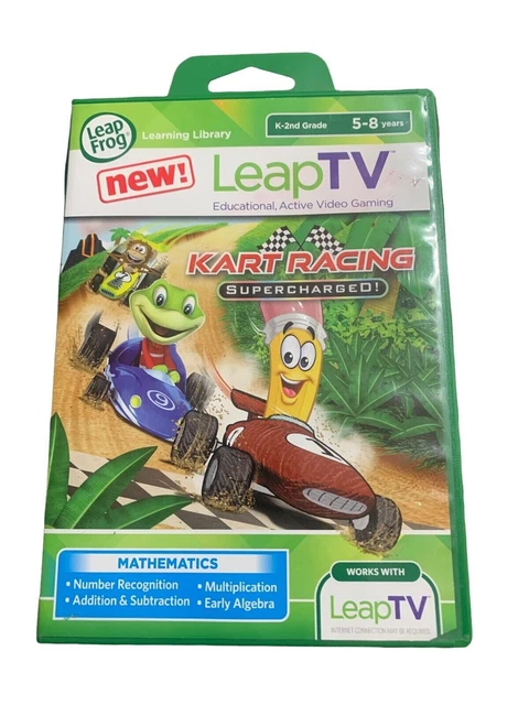 NEW LEAP Frog LeapTV Kart Racing Supercharged K-2nd Grade Math ...