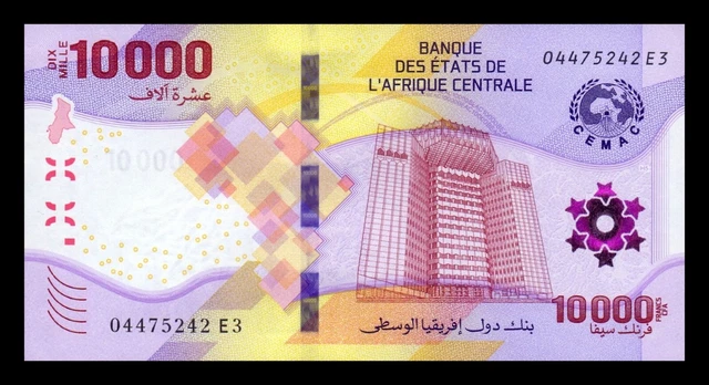 CENTRAL AFRICAN ST. 10000 Francs CFA (2020) 2023 Pick 704 Sc Unc EUR 35 ...