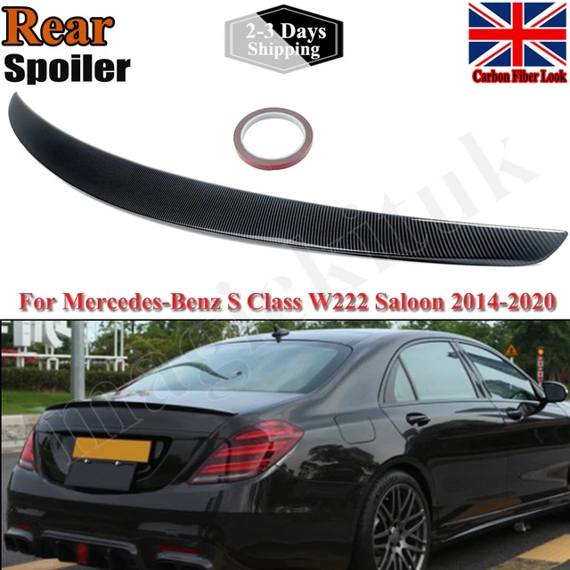 FOR MERCEDES S Class W222 Rear Boot Trunk Spoiler Amg Style Carbon Look ...