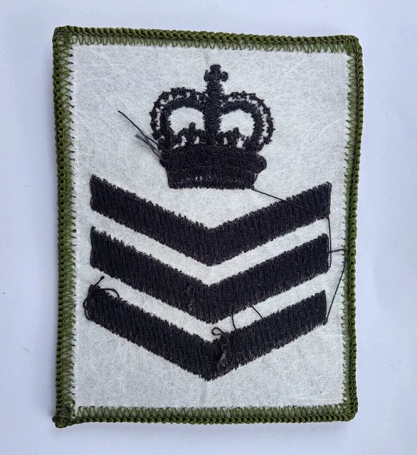 GENUINE BRITISH ARMY Staff Sergeant OD Green Rank Badge Patch £7.99 ...
