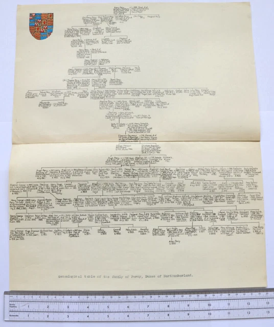 PERCY, DUKES OF Northumberland, Family Tree, Genealogical Table ca ...