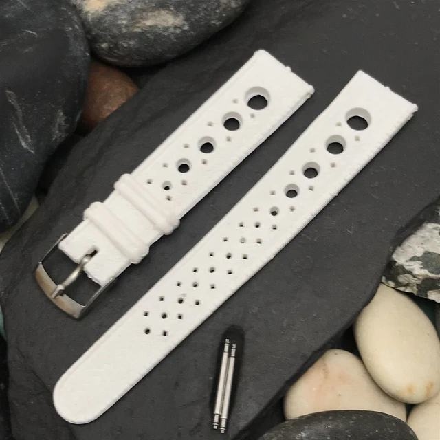 RARE 19MM PERFORATED Dive Rally Strap nos Skindiver 1960s Vintage Watch ...
