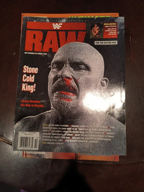 WWF RAW MAGAZINE September October 1996 STONE COLD M453 £18.98 ...