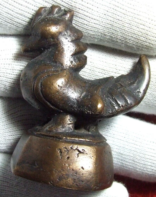 ANTIGUO VINTAGE OPIO Peso 157.gr Pájaro Hermoso Escultura Lejano East A ...