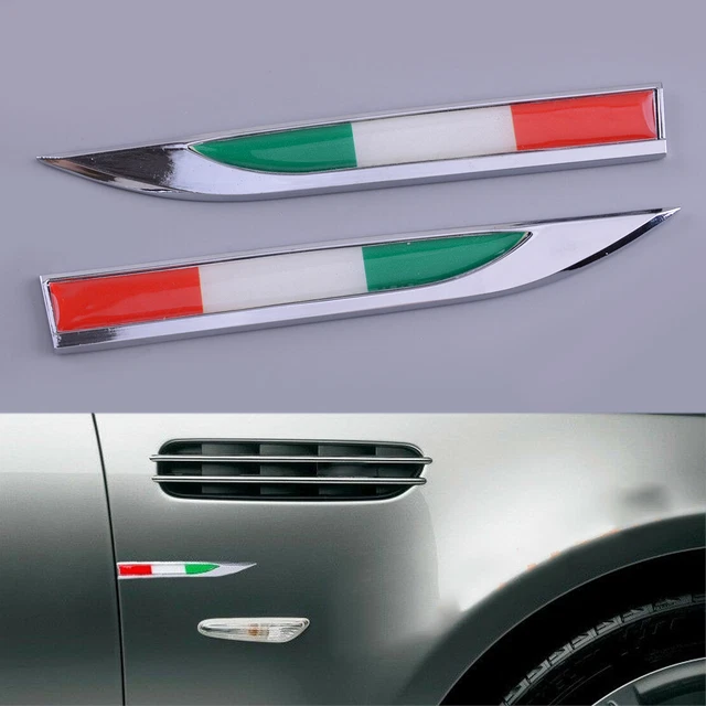 3D ITALIAN ITALY Flag Car Truck Auto Fender Logo Emblem Badge Sticker ...
