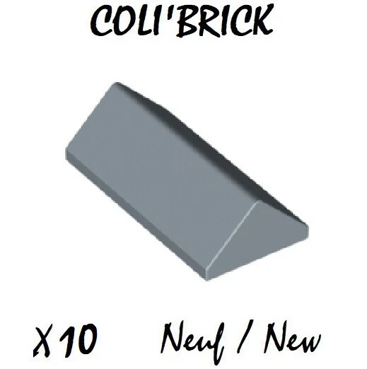 LEGO 3041 - 10x Brique pente / Slope 45° 2x4 Double - Sand Blue - NEUF ...