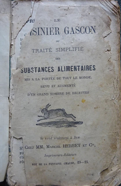 CUISINIER GASCON-TRAITÉ SIMPLIFIÉ Des Substances Alimentaires-1880 ...