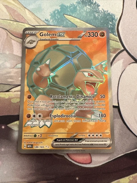CARTE POKÉMON - Golem EX 189/165 - Set Pokémon 151 - Full art Nm Holo ...