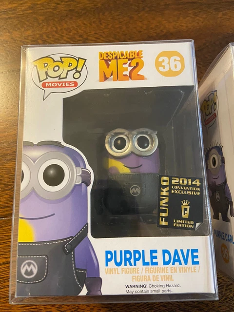 FUNKO POP DESPICABLE Me 2 Minions Purple Carl 35 And Purple Dave 36 ...