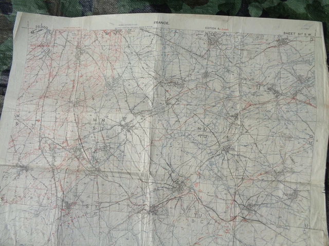 WW1 (1918) HUGE "Enemy Organisation" Battle Map (4 Maps) - 100 Days ...