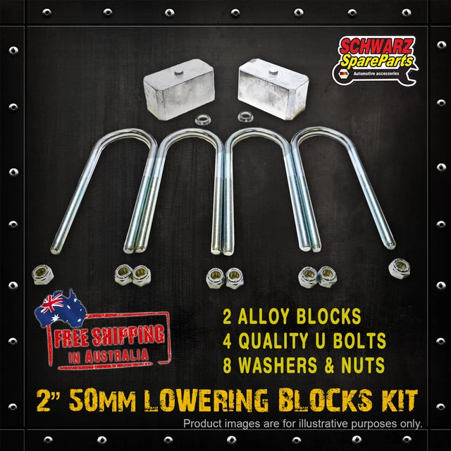 2& 50MM LOWERING Blocks Lowered Suspension Kit for Ford Falcon XK XL XM ...