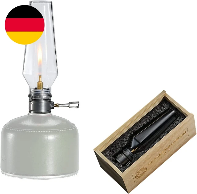 CAMPING GASLAMPE PORTABLE Gaslaterne Outdoor Zelt Candle Lampen Mit ...