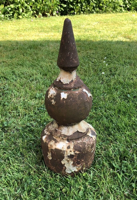 VICTORIAN CAST IRON FINIAL ROOF GATE PILLAR ORIGINAL HEAVY 6.5kg £199. ...