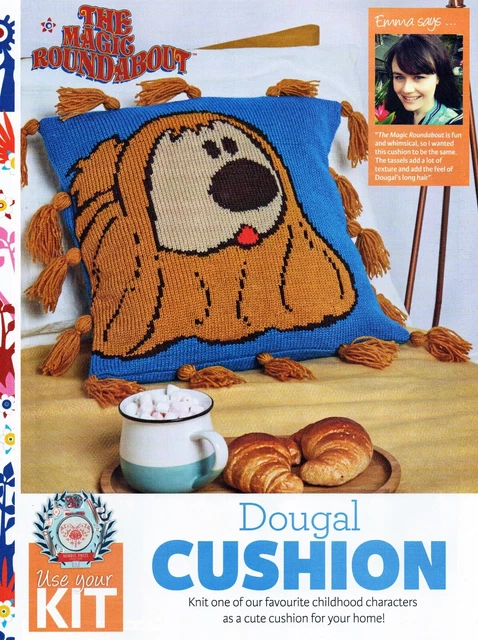 ~ PULL-OUT Knitting Pattern For Magic Roundabout Dougal Cushion Cover ...