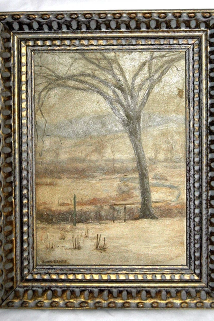 ANTIQUE JOHN BENTZ Original Oil on Board Painting Signed Framed Listed ...