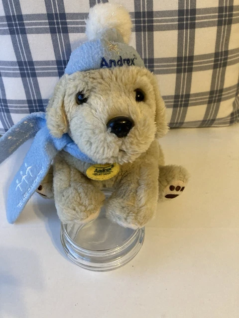 ANDREX PUPPY PLUSH Wearing Hat and Scarf Sitting Puppy Soft Toy ...