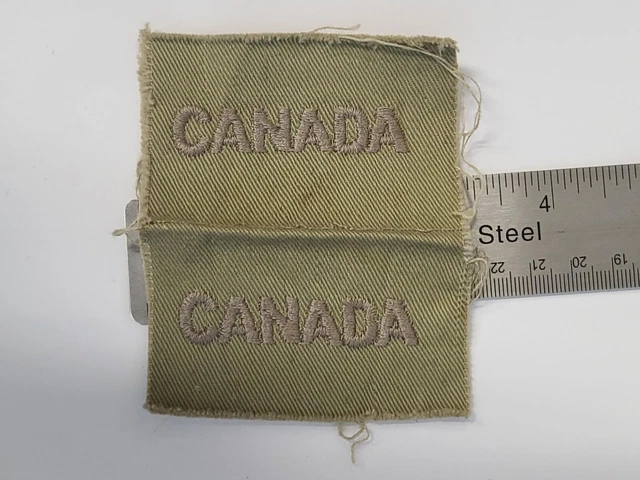 WW2 CANADIAN ARMY CANADA Tropical Shoulder Titles Pair £8.26 - PicClick UK