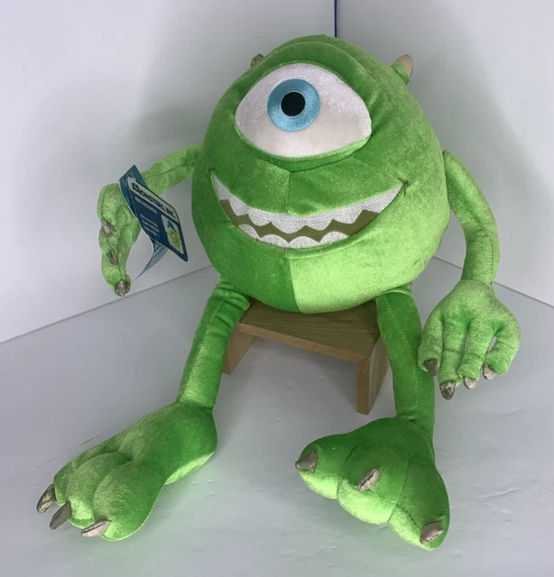 DISNEY STORE PIXAR Monsters Inc. Mike Wazowski 14 Inch Posable Stuffed ...