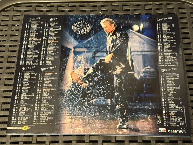 CALENDRIER ALMANACH LA Poste 2024 Johnny Hallyday EUR 12,00 - PicClick FR