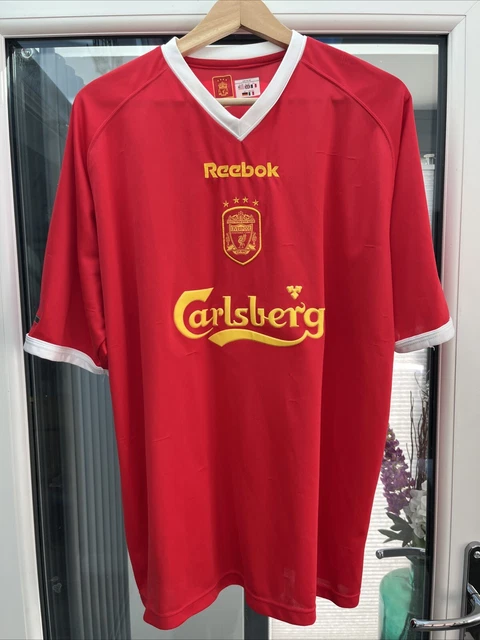 LIVERPOOL 2001/2002 EUROPEAN Home Shirt Large Mens Authentic Reebok 46/ ...