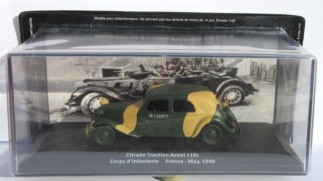 CITROÊN TRACTION AVANT 11 BL Corps d'infanterie France - ALTAYA/IXO - 1/43 EUR 18,00 - PicClick FR