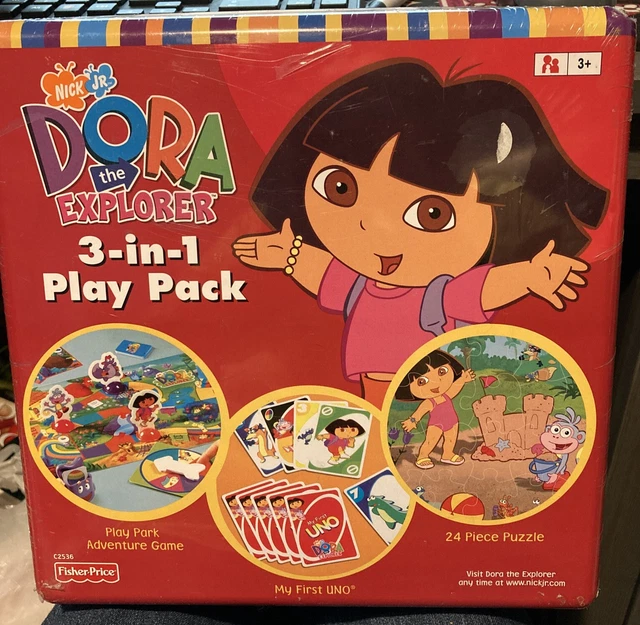 Dora The Explorer 3 In 1 Play Pack Game My First Uno 24 Piece Puzzle New 45 49 Picclick Au