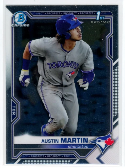 2021 BOWMAN CHROME Prospects Austin Martin Toronto Blue Jays #BCP-87 ...